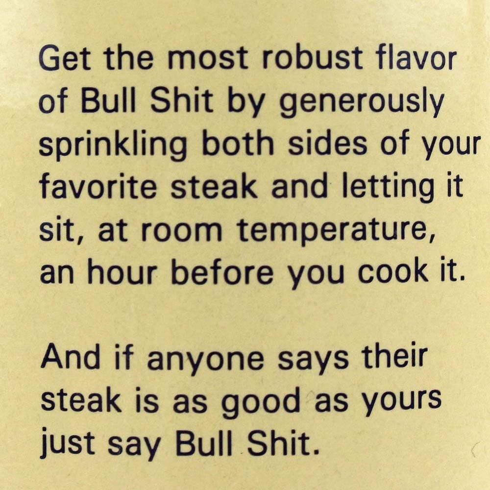 Bull Shit Steak Seasoning 12oz - Savory Blend for Perfect Grilling ...