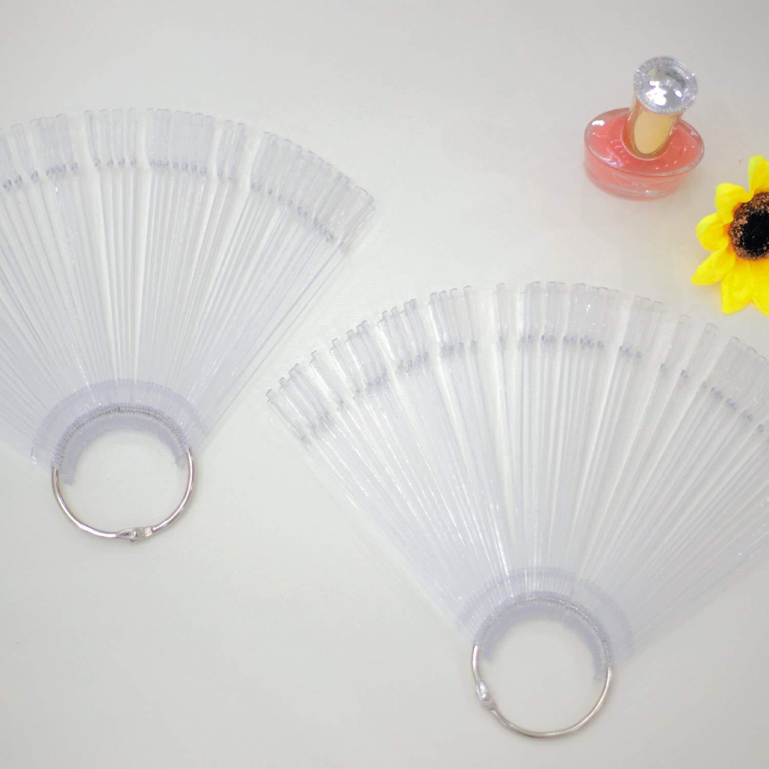 150 Clear Nail Swatch Sticks for Nail Art Display and DIY - Transparent ...