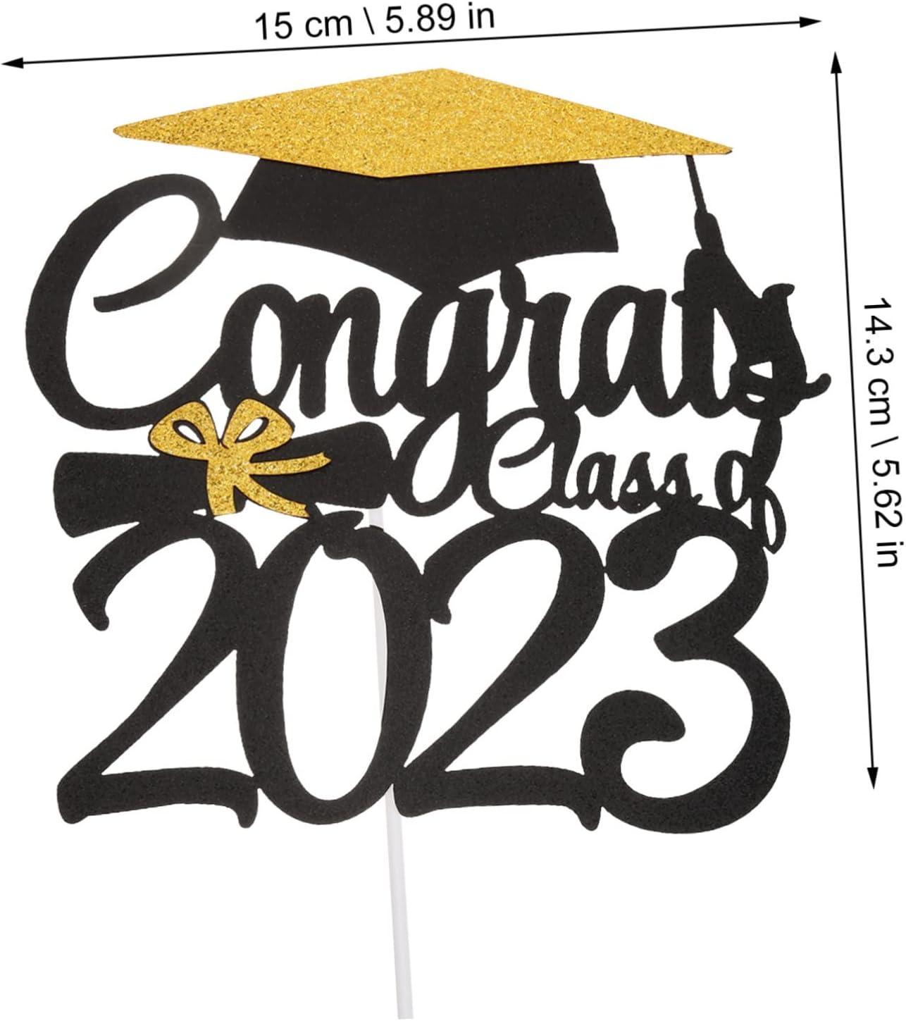 ERINGOGO 30 Pcs Graduation Cake Decorating Graduation Cupcake ...