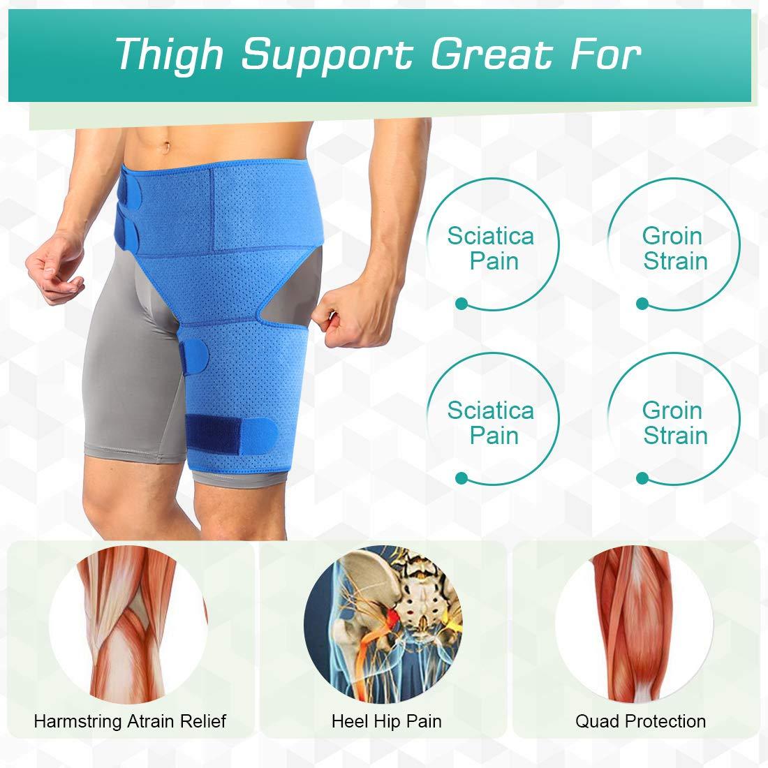 Buy Hamstring & Groin Compression Support Wrap - Anti-Slip & Elastic ...