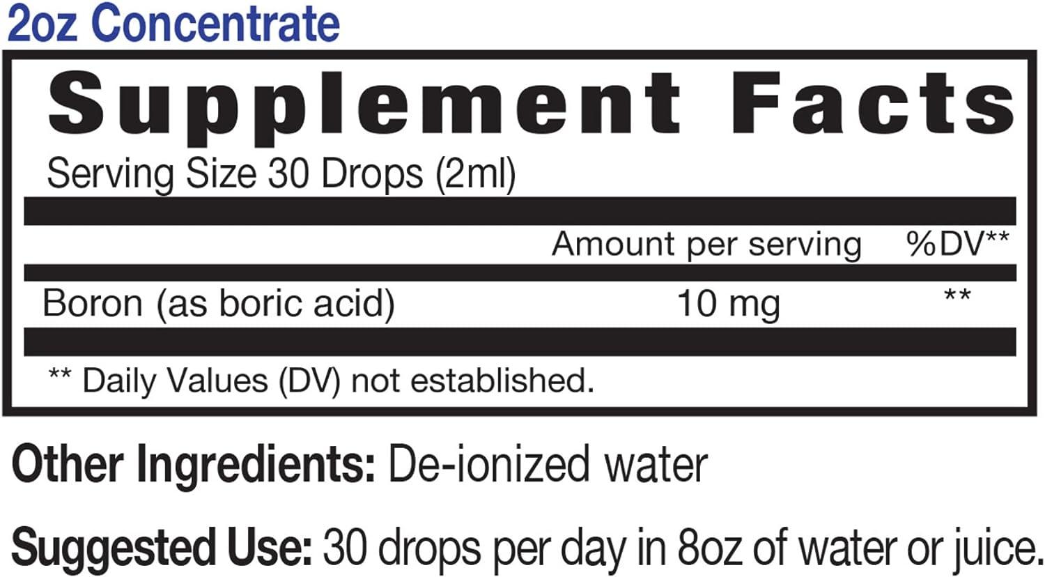 Eidon Ionic Minerals Liquid Boron Supplement - Ionic Boron Supplements ...