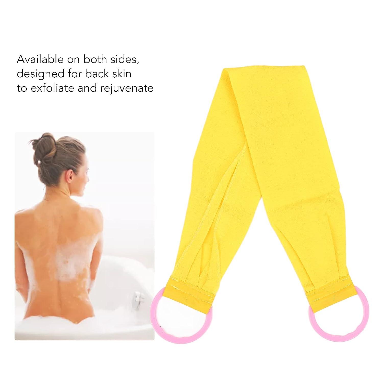 Double Sided Exfoliating Back Scrubber with Coarse Sand | Handle for ...