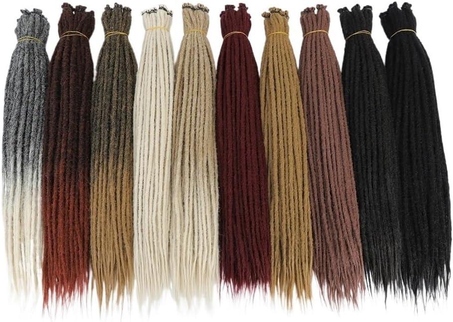 5 Strands Dreadlock Extensions Handmade Crochet Hair Synthetic 24 ...