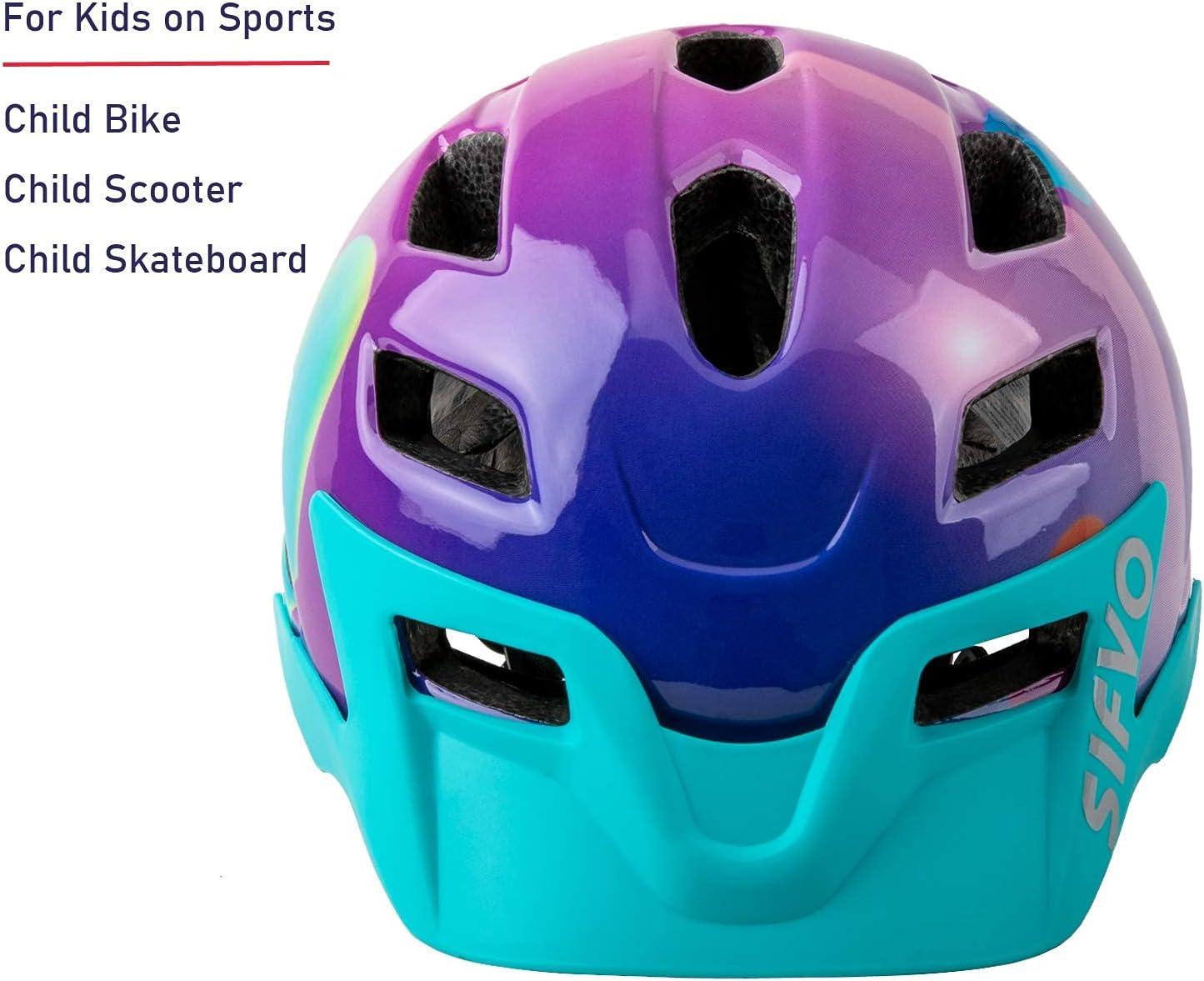 SIFVO Kids Bike Helmet with Cool Visor | Adjustable & Lightweight Youth ...