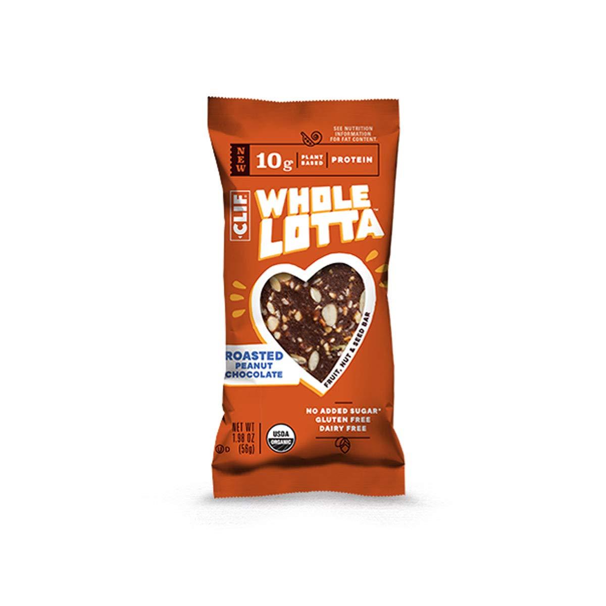 Clif Whole Lotta Roasted Peanut Chocolate Organic Protein Bars - 12 ...