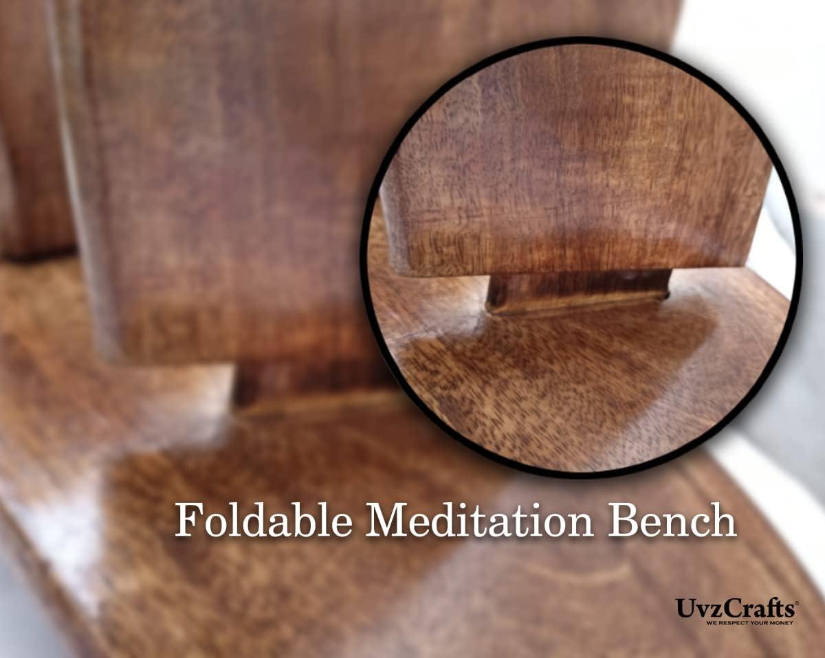 Uvz Crafts Wooden Handmade Meditation Bench Seiza Bench Portable ...