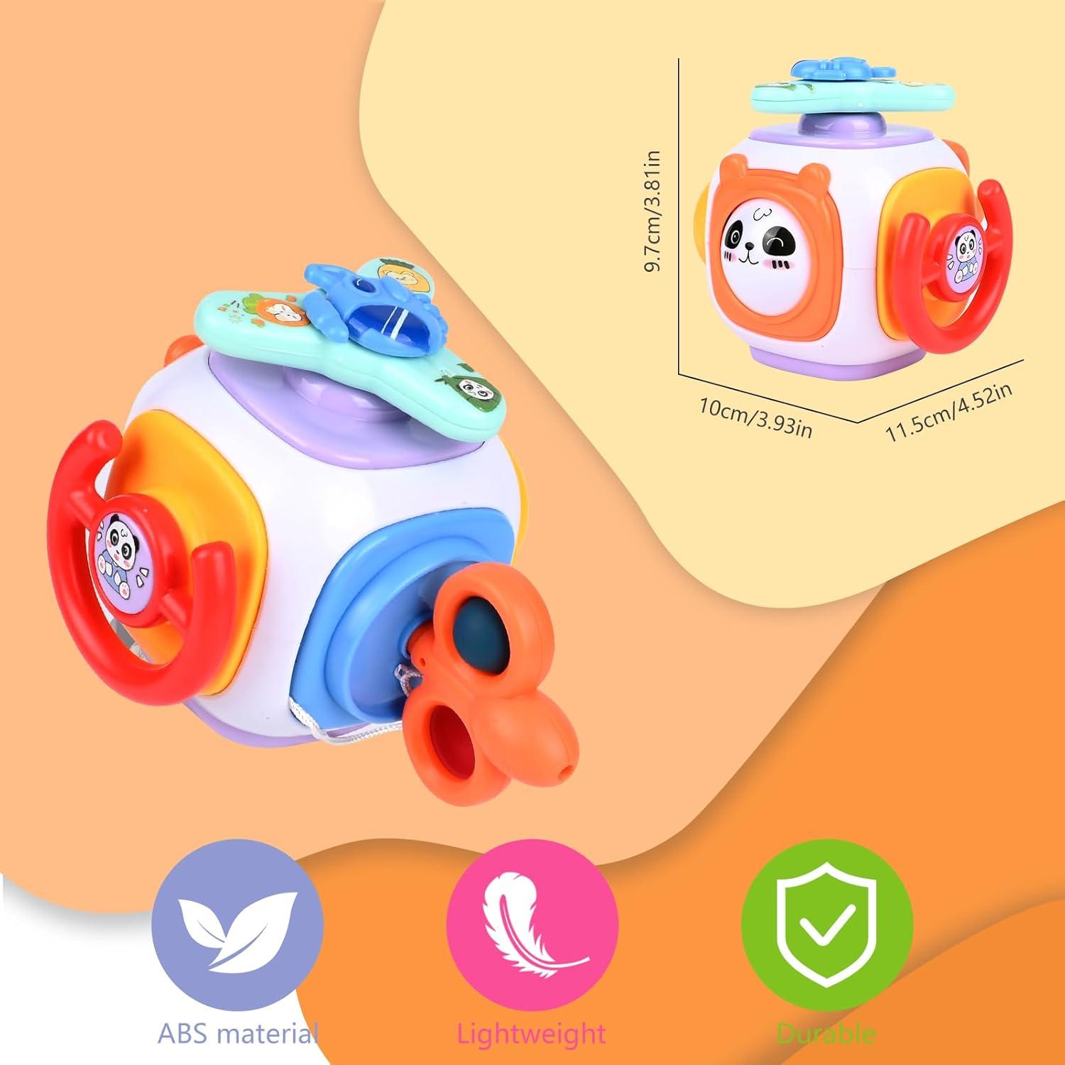 Teklemon 8-in-1 Montessori Activity Cube | Motor Skills Development Toy ...