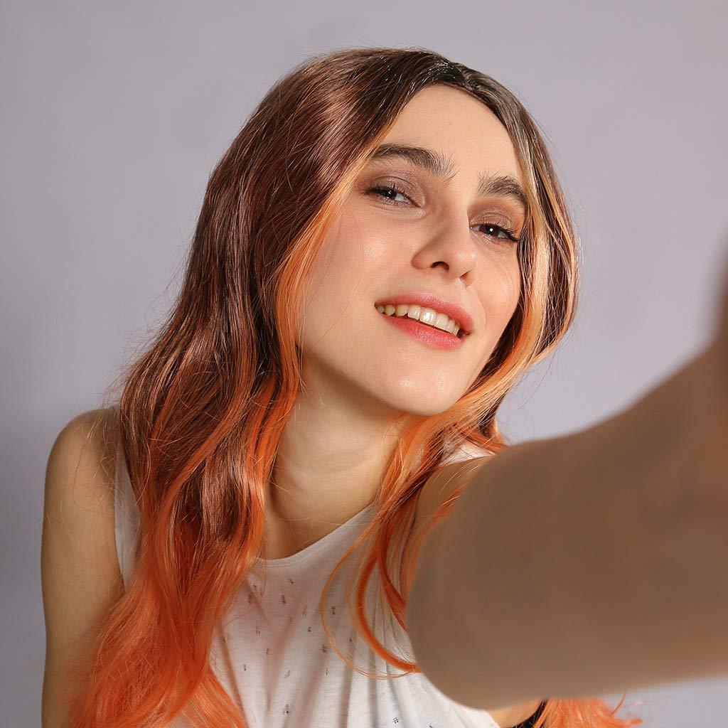 Buy Long Brown Wavy Curly Wig for Women - 50s 60s 70s 80s Brazilian ...