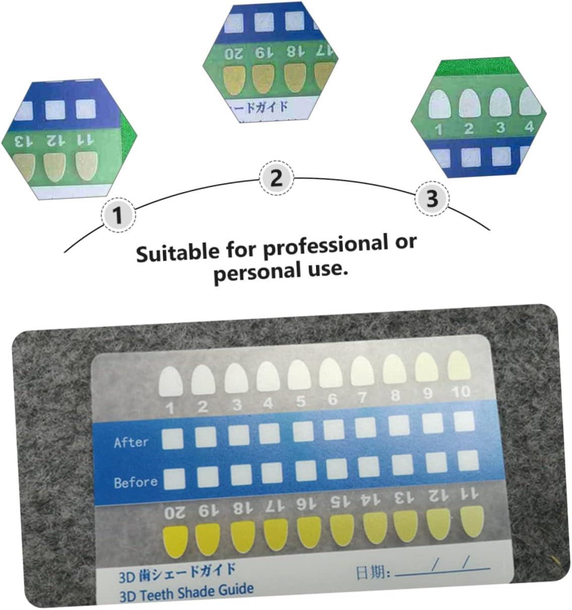 Buy Gatuida Tooth Color Card - 20-Piece Bleached Shade Guide for ...