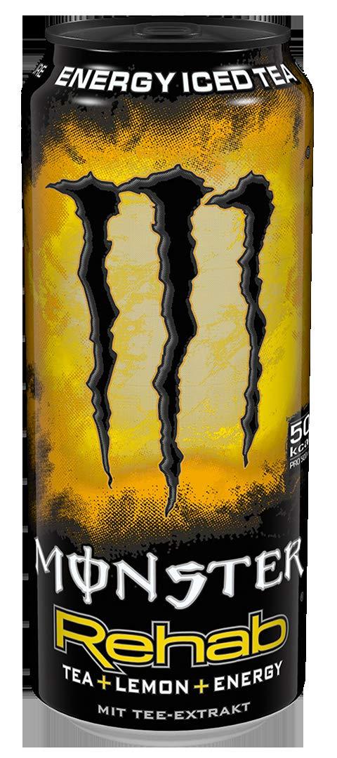 Buy Monster Energy Rehab Lemon - 12 x 500ml Caffeinated Energy Drink ...