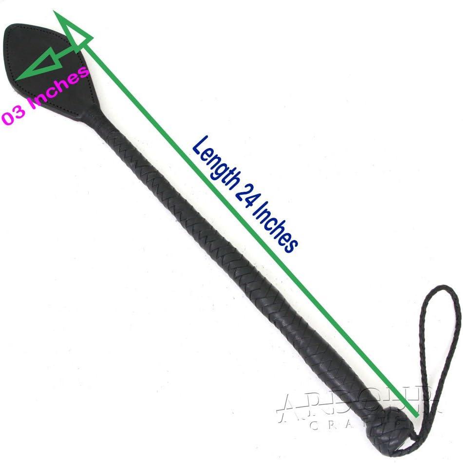 24-inch Ardour Crafts Real Leather Riding Crop - Premium Quality Wide ...