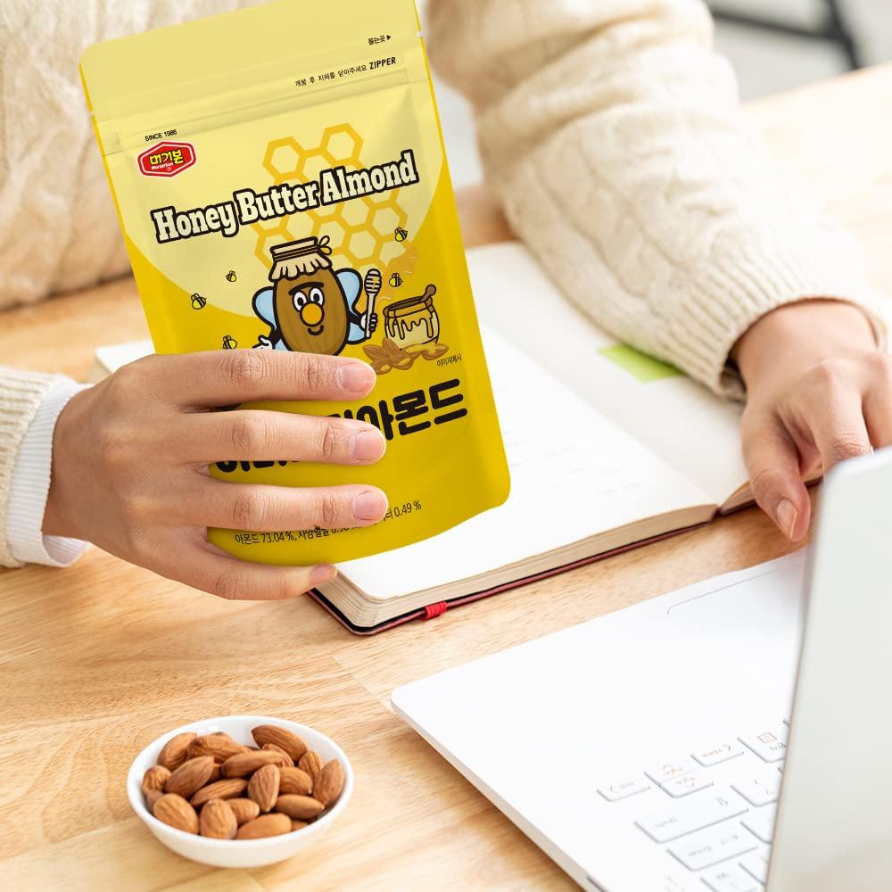 MURGERBON Honey Butter Almond Korean Snack 200g - Roasted Almonds in ...