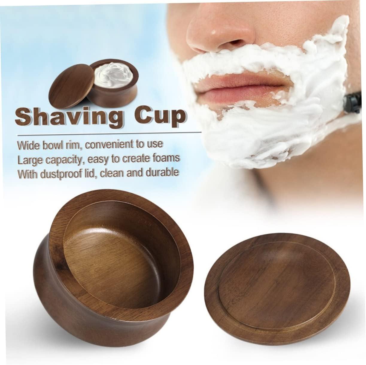 Buy Minkissy Wooden Shaving Bowls & Cups - Eco-Friendly Shaving Soap ...