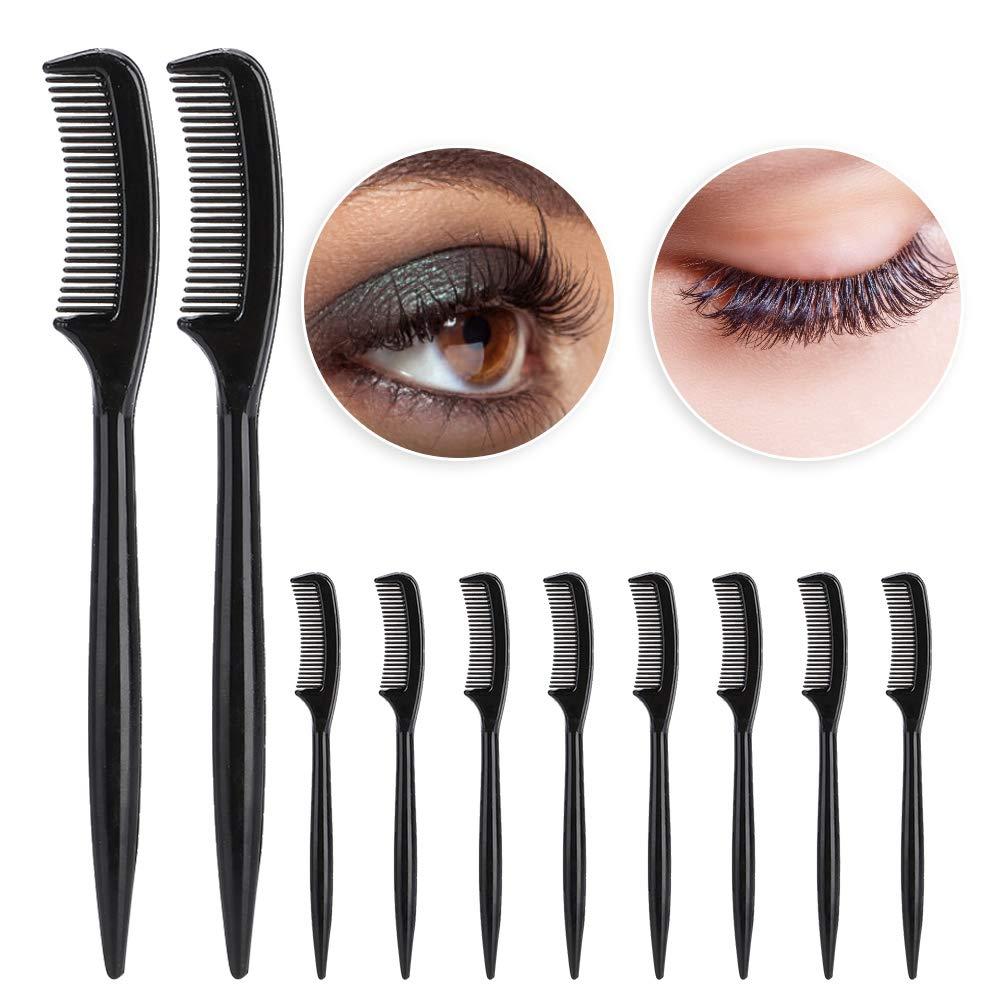 10pcs Set Plastic Eyelash Comb & Eyebrow Tool - Portable Beauty Makeup ...