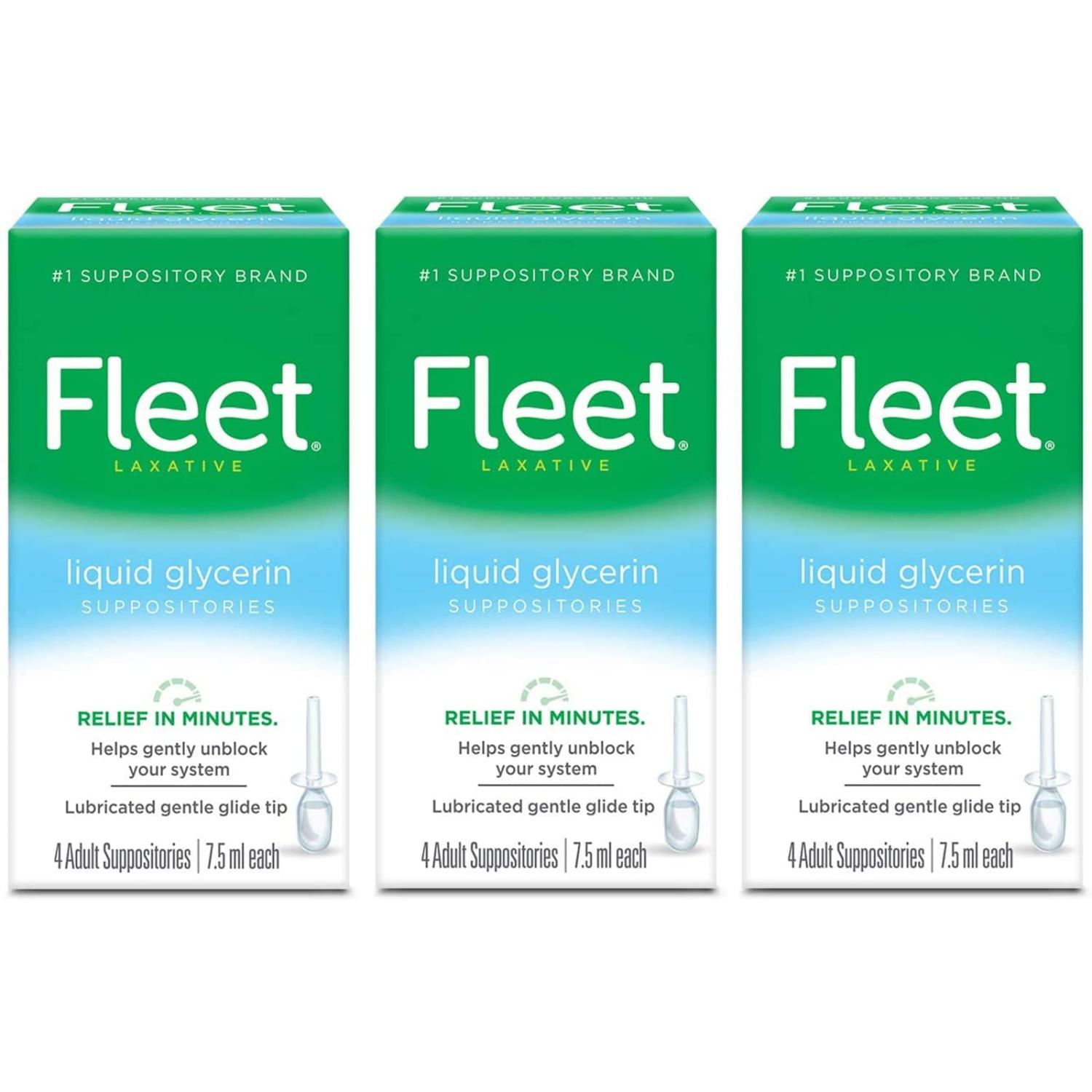 Fleet Liquid Glycerin Suppositories for Adult Constipation 4 ...