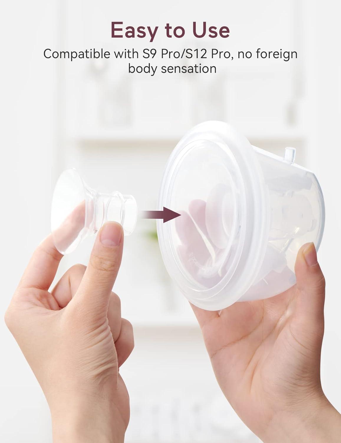 Momcozy Flange Insert 19mm for Momcozy S9 Pro/S12 Pro. Original S9 Pro/S12 Pro Breast Pump ...