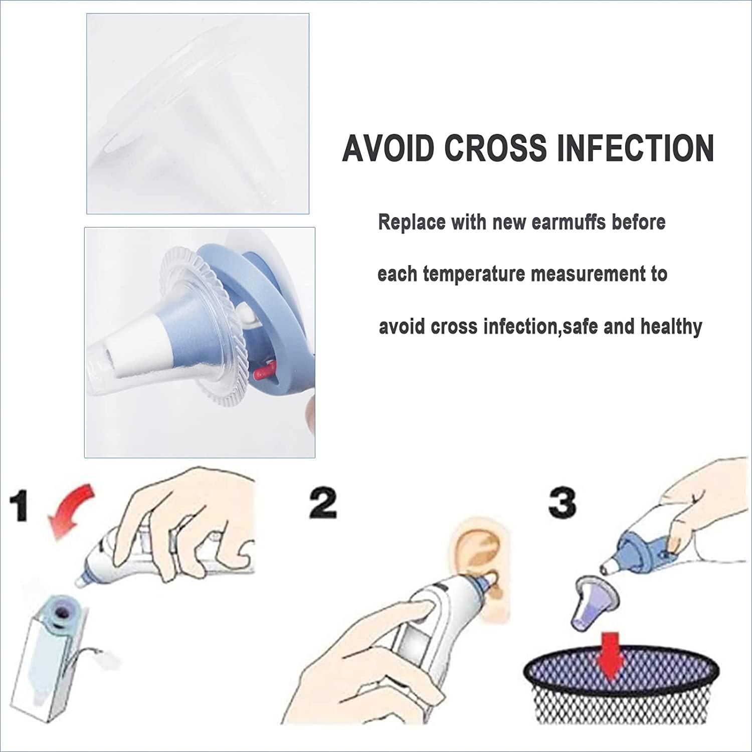 100 Pcs Disposable Ear Thermometer Probe Covers for Braun Models ...