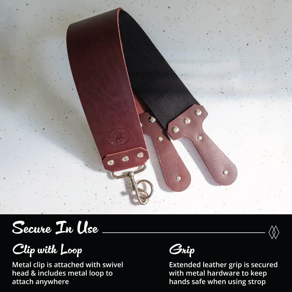 RoyalShave Red Latigo Leather Straight Razor Strop - Premium Quality ...