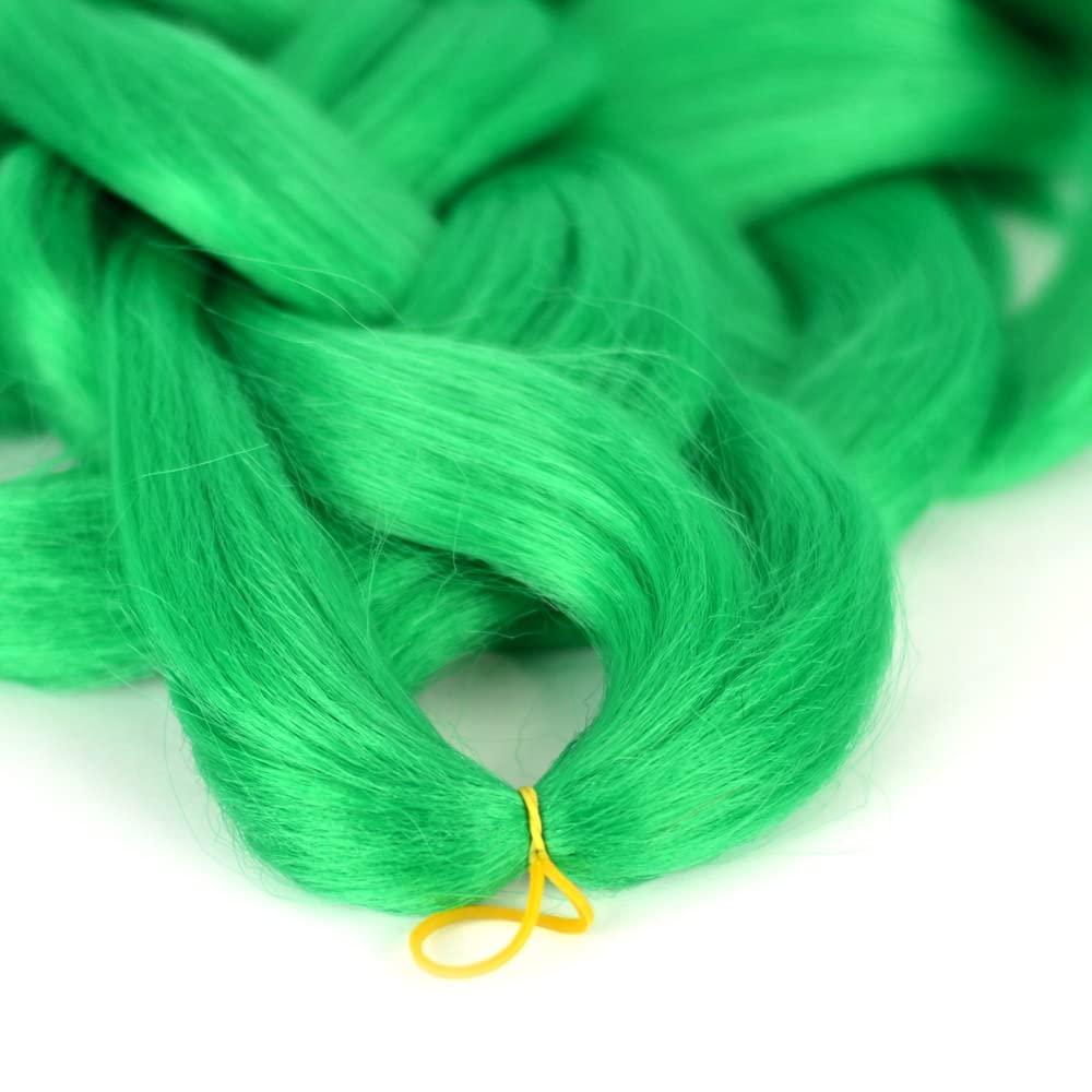 Shop Mybraids 1-Colored Premium 2m Long Green Braid Hair for Rasta ...