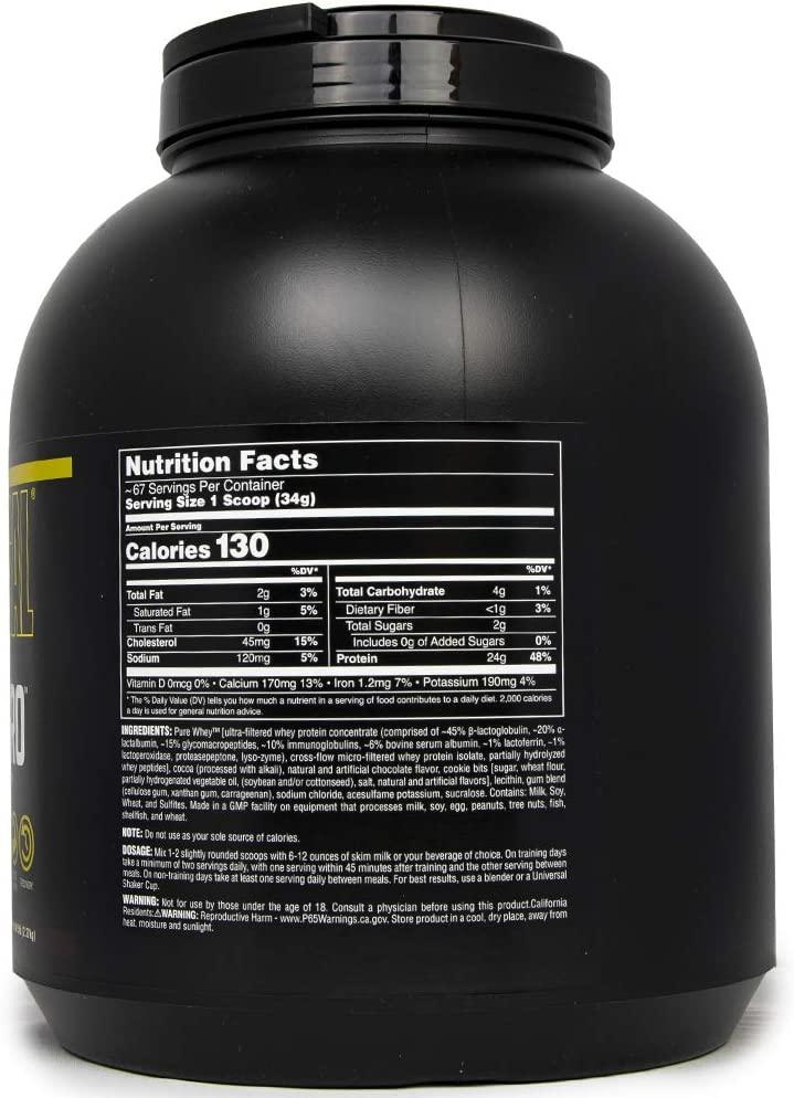 Universal Nutrition Ultra Whey Pro Protein Powder Double Chocolate Chip ...