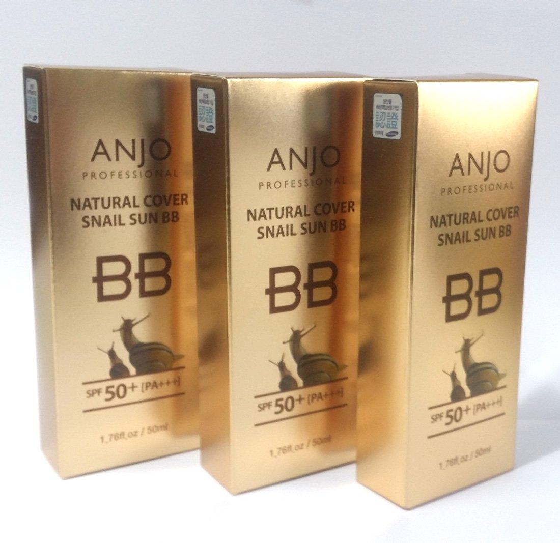 ANJO Natural Cover Snail Sun BB Cream SPF 50+PA+++ 50ml X 3EA - Korean Cosmetics | Buy Now with ...