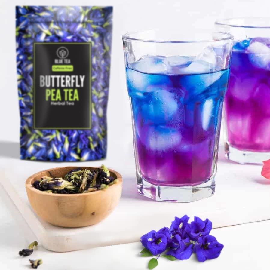 Blue Tea - Butterfly Pea Flower Tea 2.11 Oz (200 Cups) | Farm Packed ...