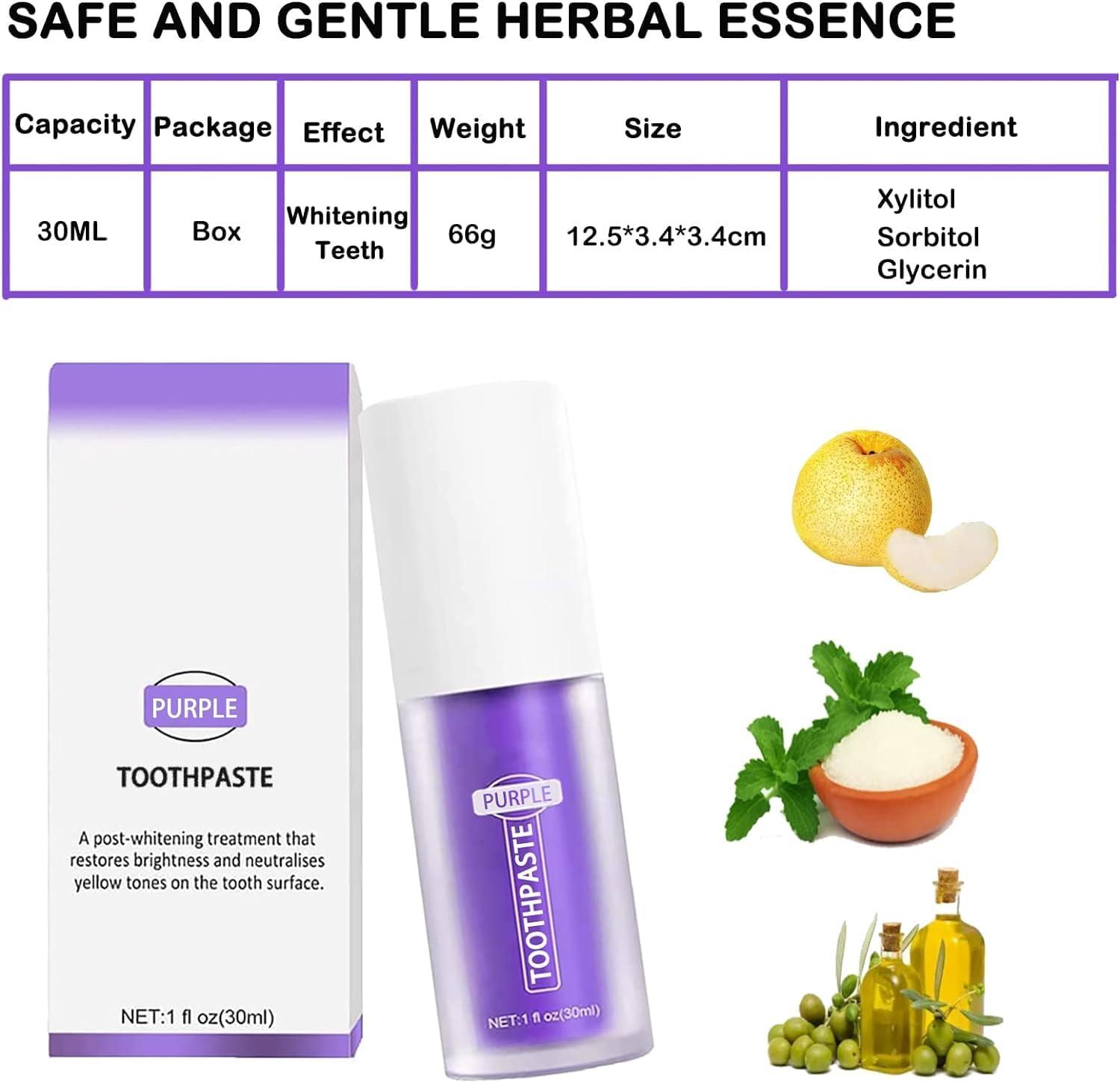 Buy Purple Teeth Whitening Toothpaste - Brighten Your Smile with Color ...