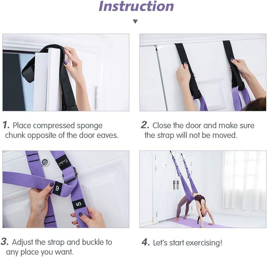 Leg Stretcher Strap with Door Anchor for Ballet, Aerial Yoga & Dance ...