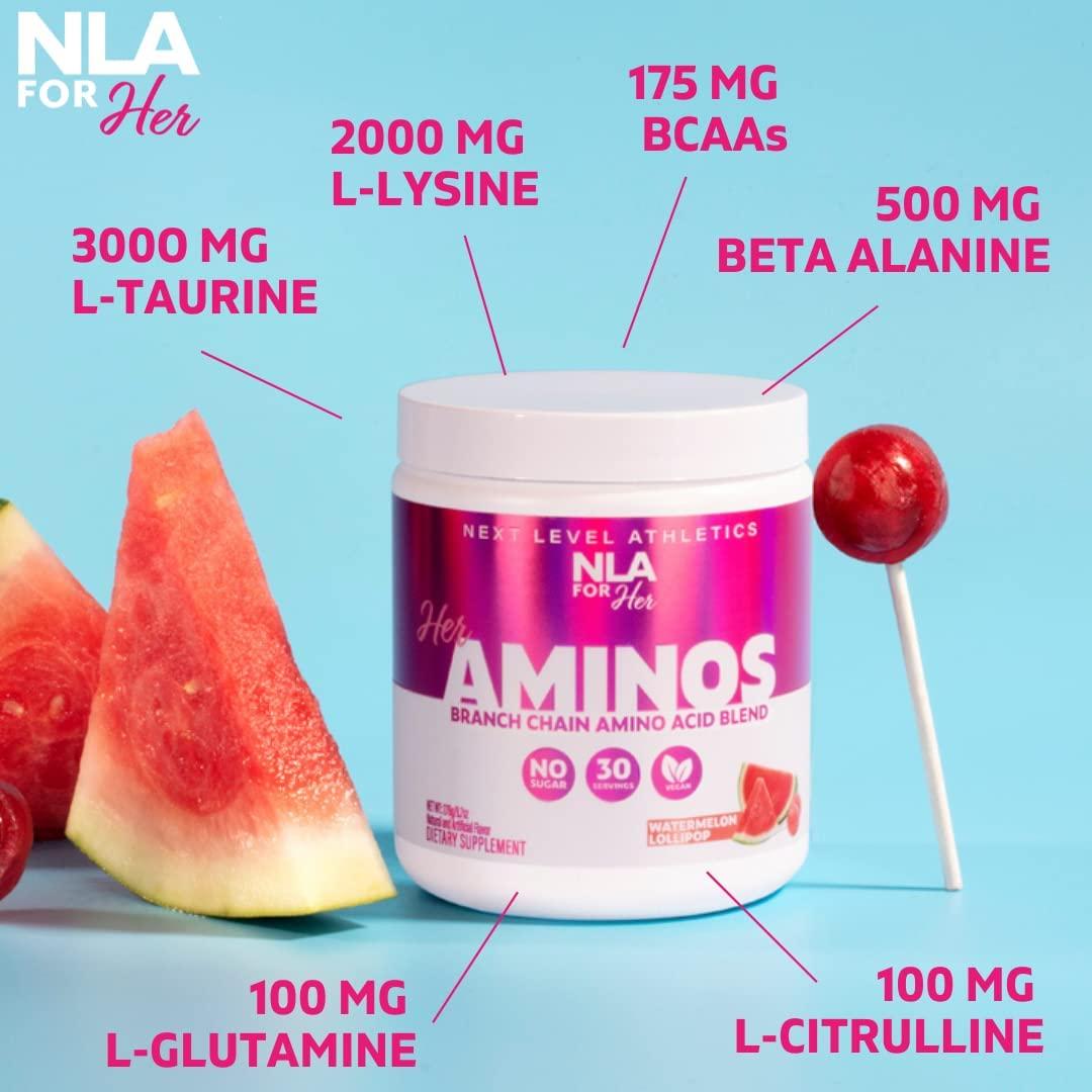 NLA for Her Her Aminos BCAA Amino Acid Blend - Watermelon 254g ...