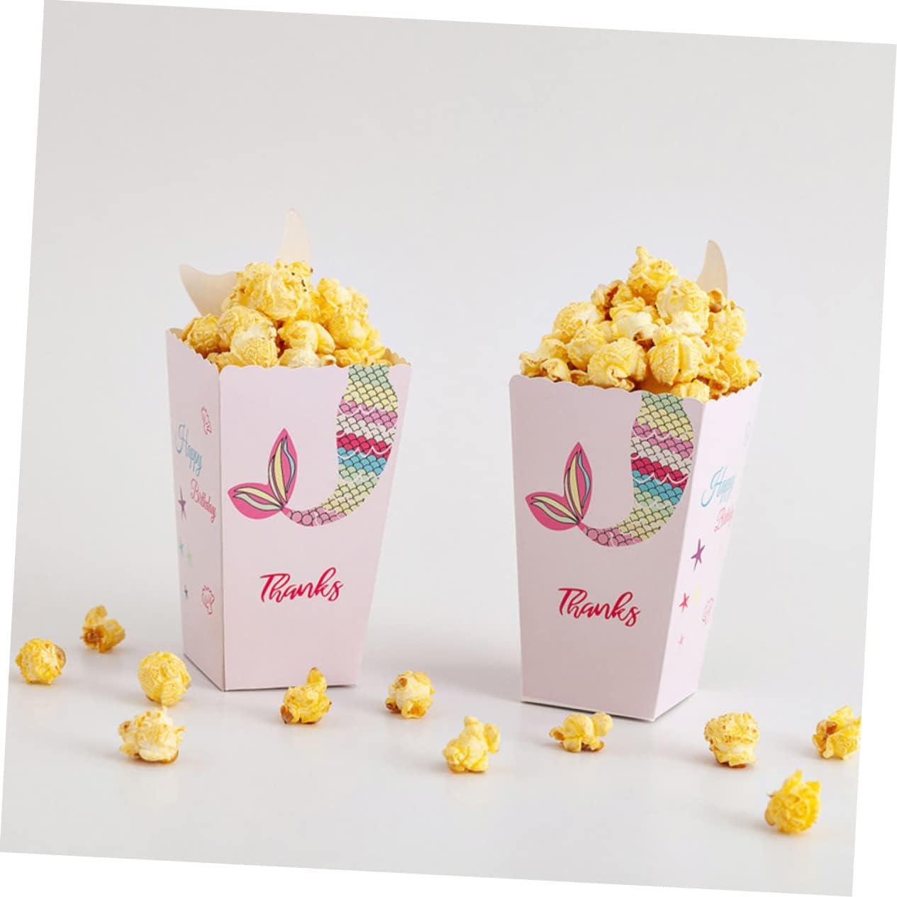 Zerodeko 12pcs Boxes Mermaid Chip Box Mermaid Popcorn and Chips Boxes ...
