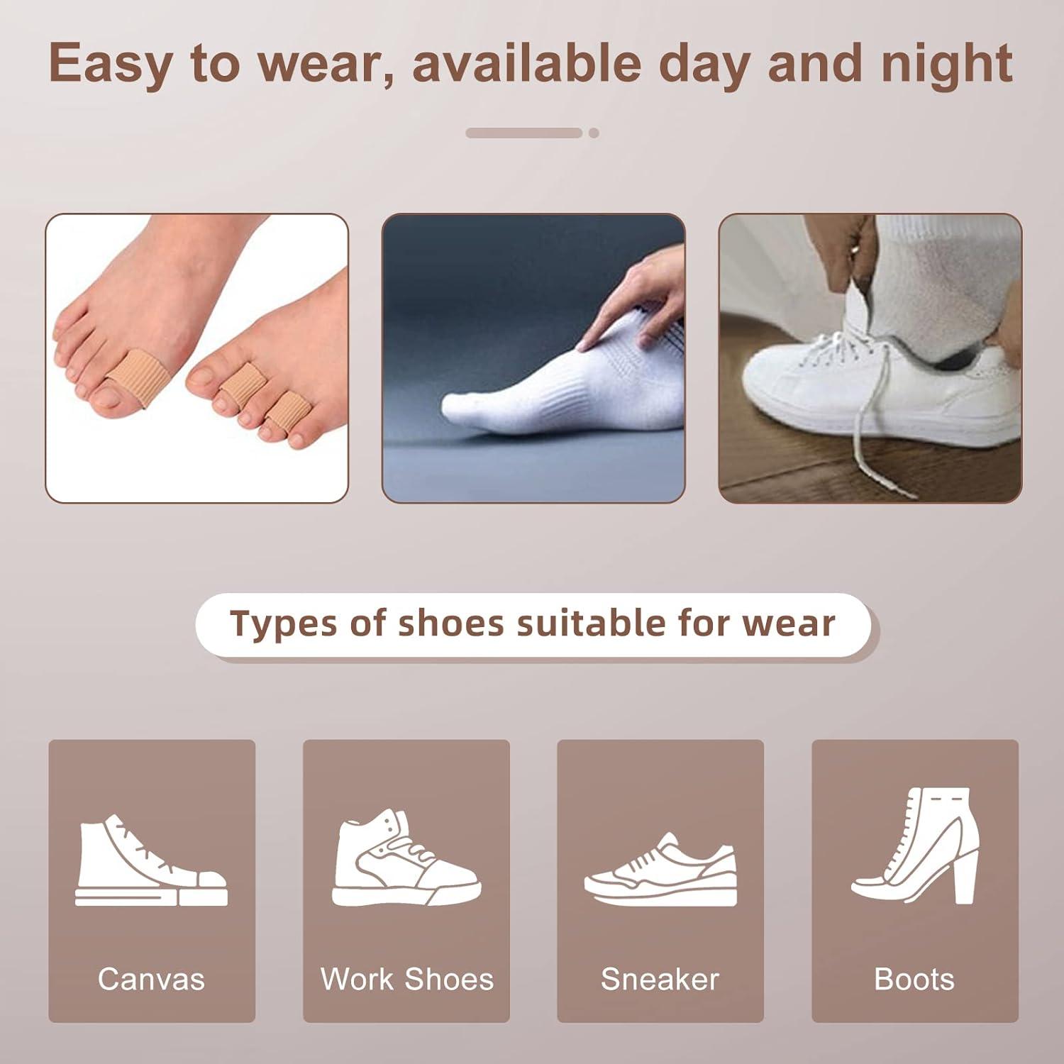 Obidodi 5pcs Cuttable Toe Cushions - Elastic Fabric with Silicone Gel ...