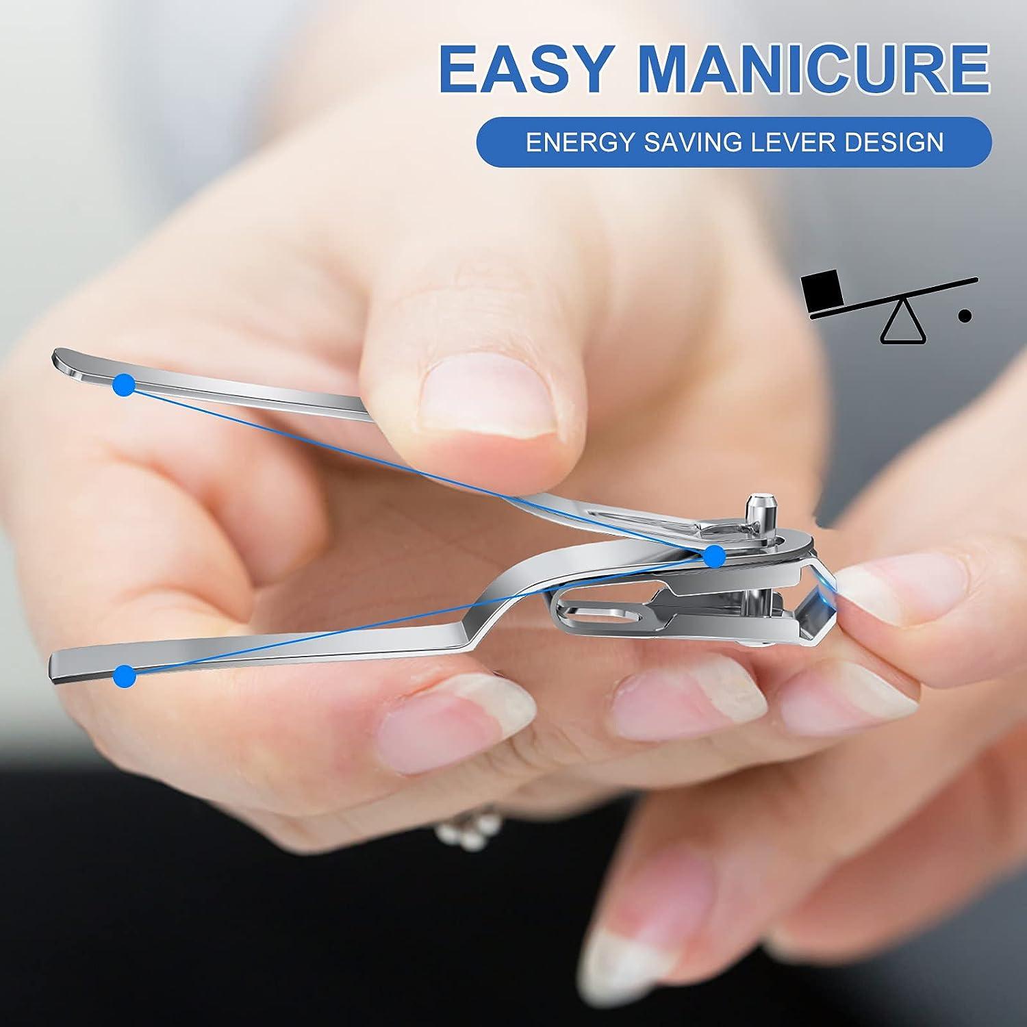 360 Degree Rotary Nail Clippers - Stainless Steel Fingernail Toenail ...