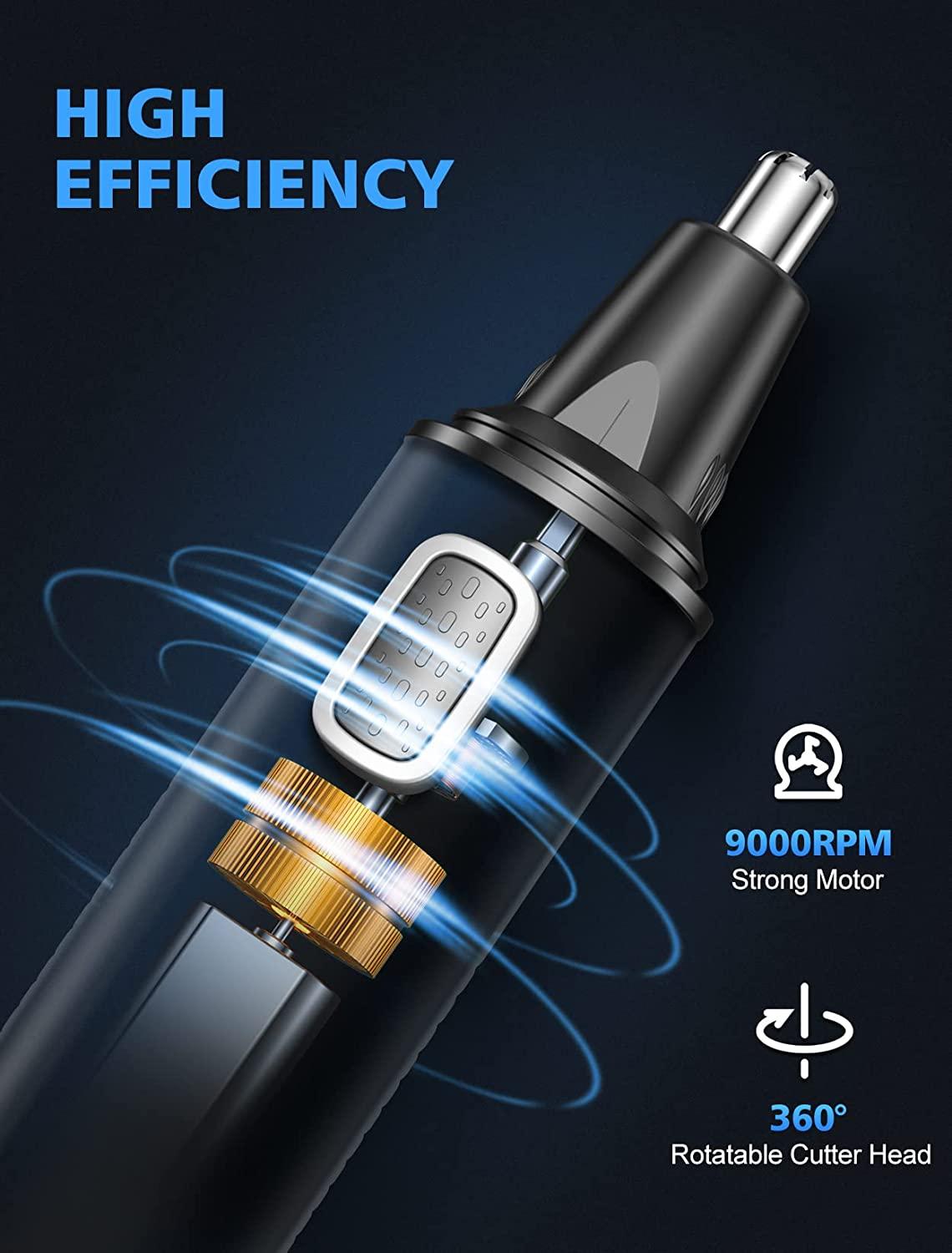 Otemly Rechargeable Ear and Nose Hair Trimmer - Professional Dual Edge ...