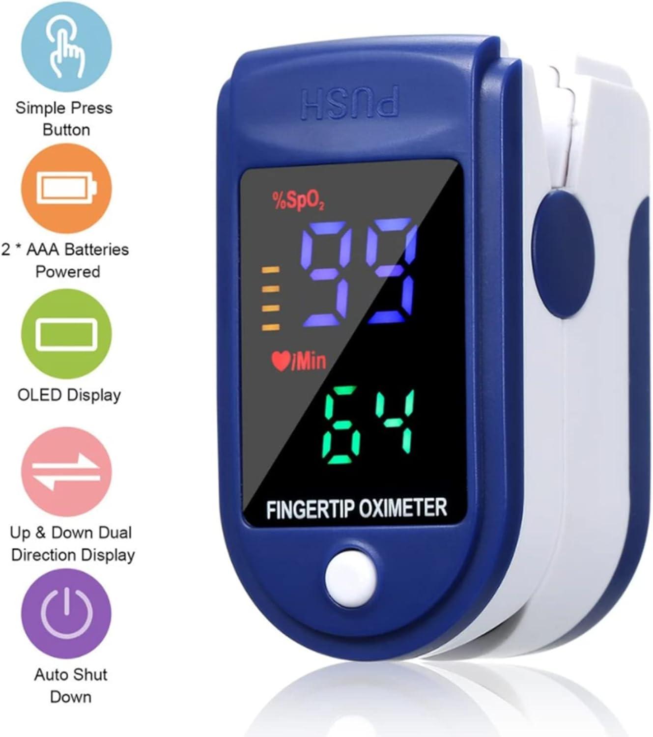 Finger Pulse Oximeter with LED Display - Family Health Monitor for ...