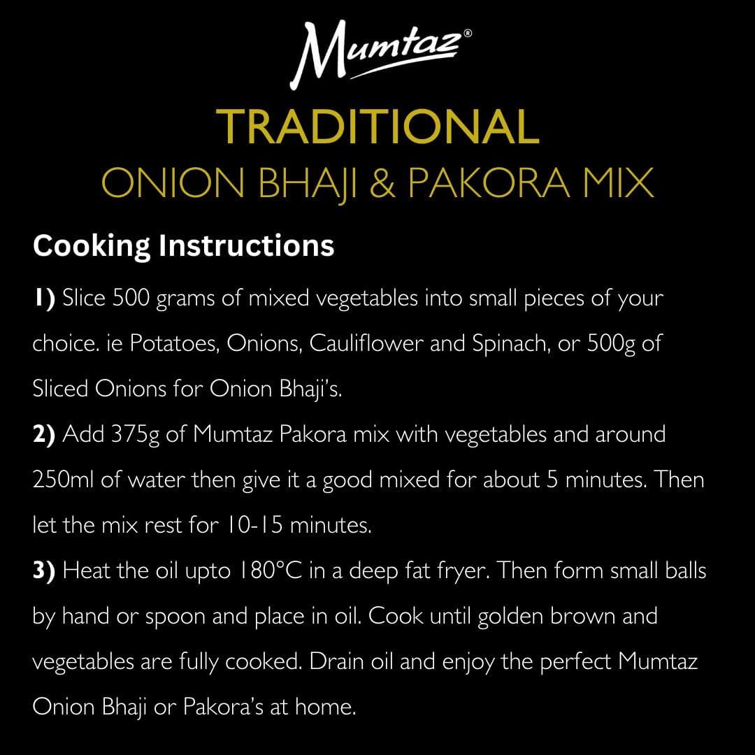 Mumtaz TRADITIONAL PAKORA & ONION BHAJI Mix 375g - Reusable Resealable ...