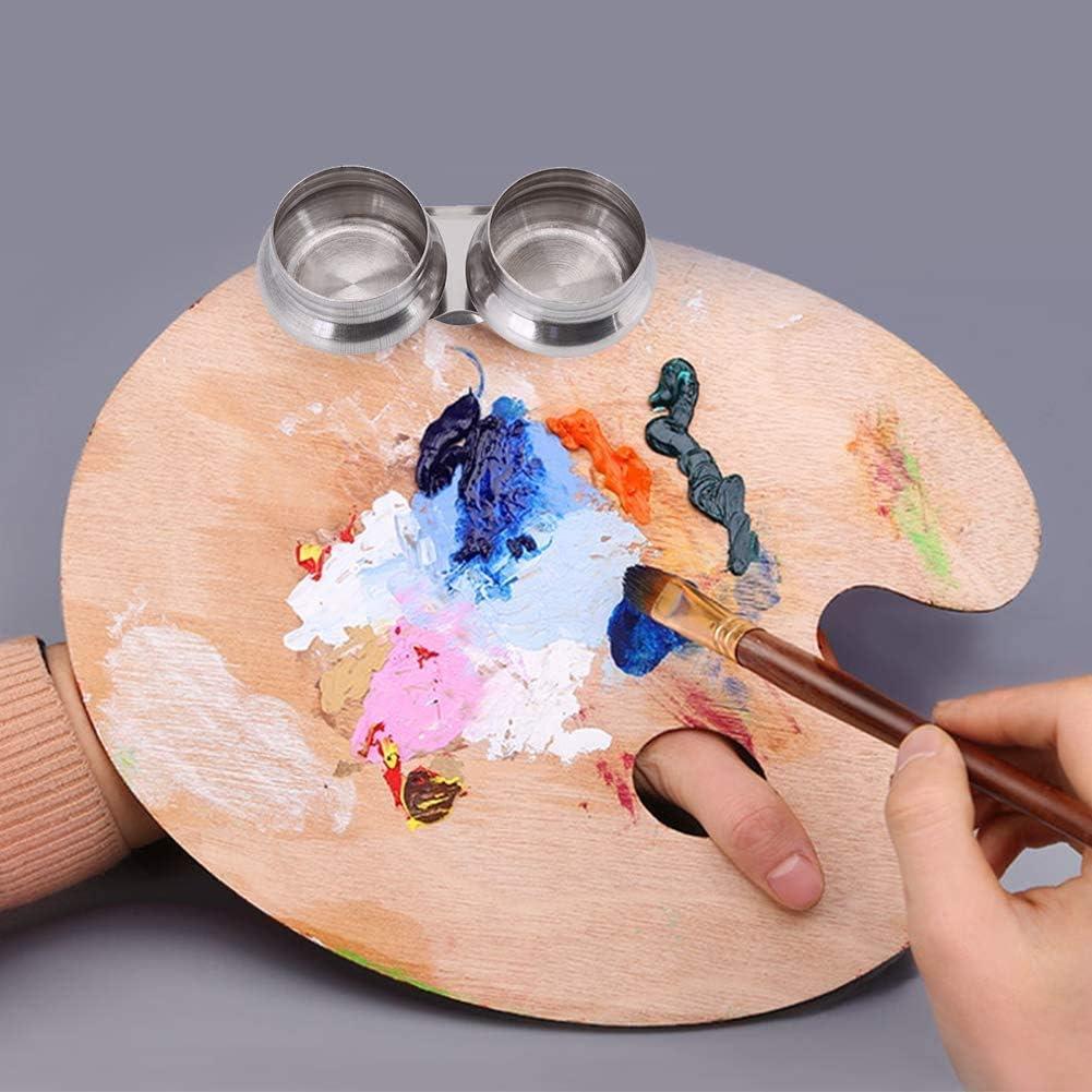 Stainless Steel Double Dipper Palette Cup - Large Size with Screw Hat ...