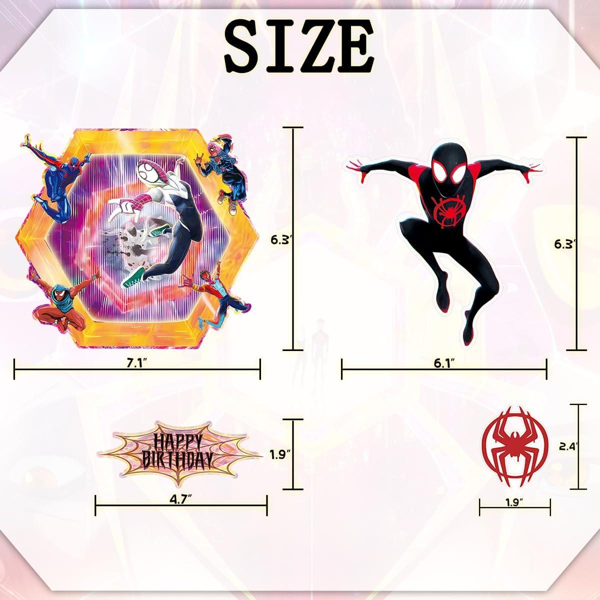 Spider Cake Topper Set Hero Cake Decorations Man Theme Birthday Party ...