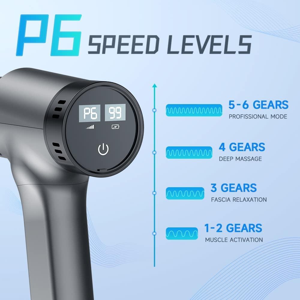 Deep Tissue Massage Gun - Handheld Electric Body Back Massager for ...