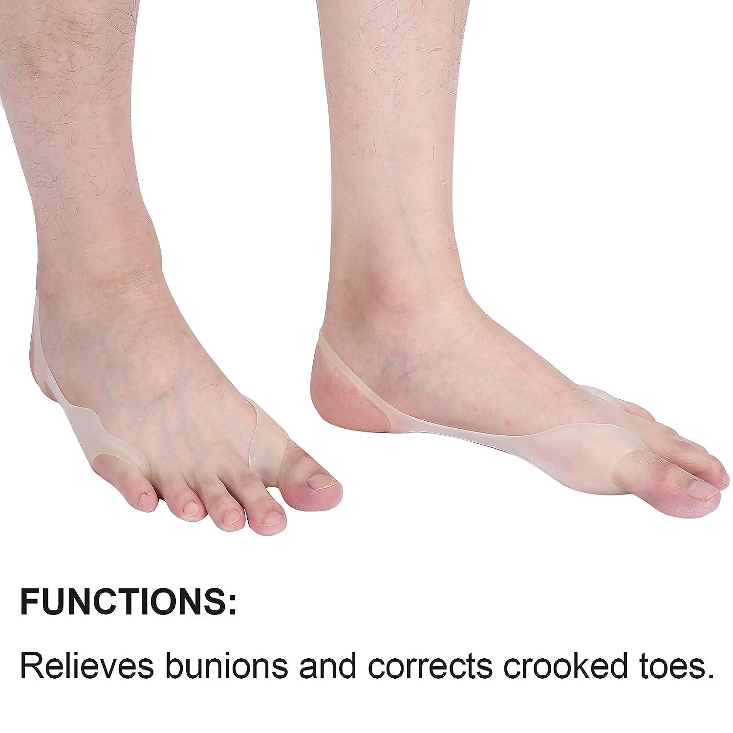 Silicone Toe Separator 1 Pair - Big Toe Spacers for Correcting Crooked ...
