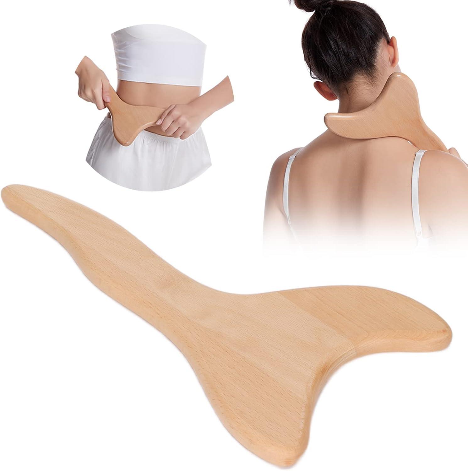 Verdant Touch Wooden Massage Board - Beech Gua Sha Tool for Neck & Body ...