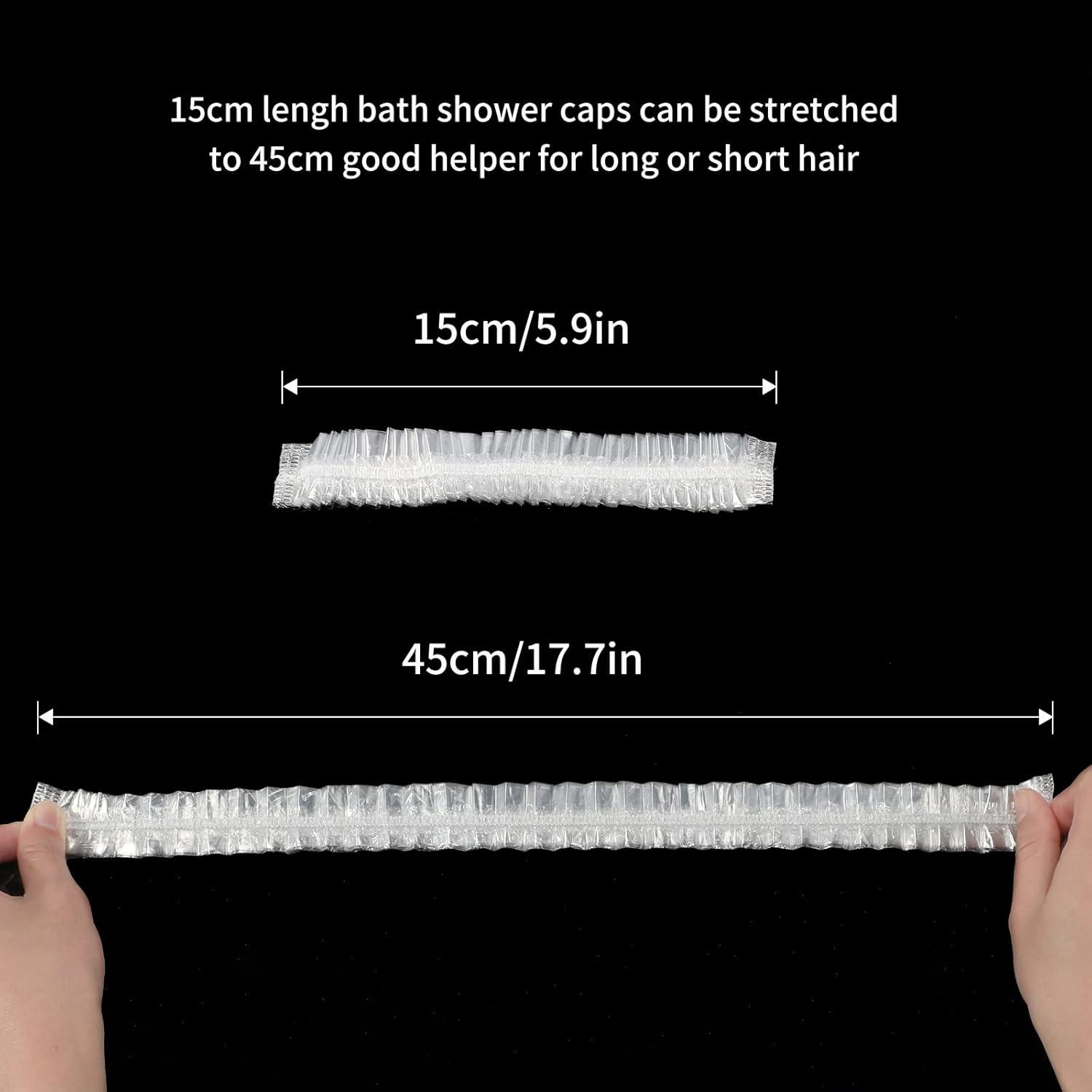 G2plus 50 Disposable Shower Hoods - Individually Wrapped Plastic Caps ...