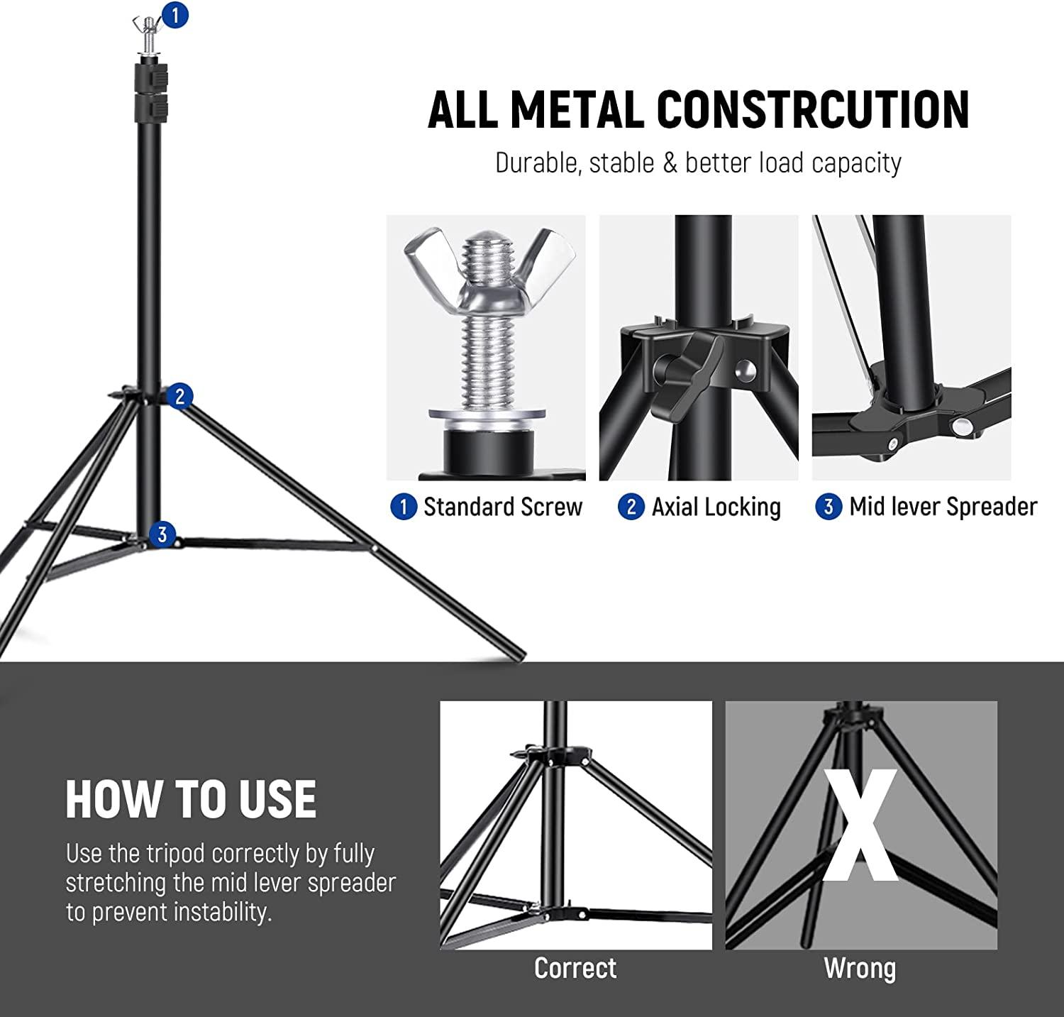 NEEWER 10x7ft Adjustable Photo Studio Backdrop Stand | Wedding Parties ...