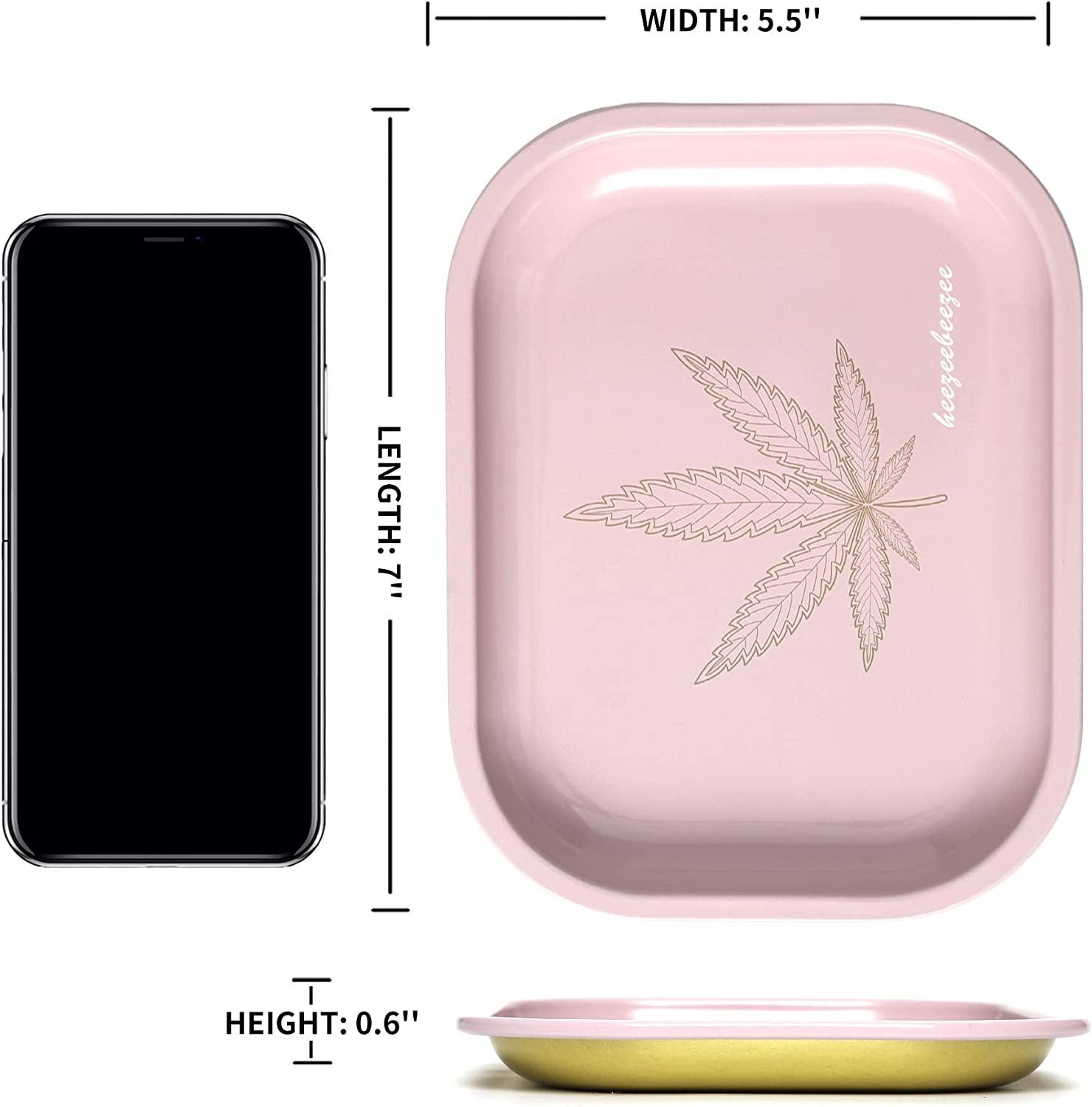 Small Pink Mini Rolling Tray with Magnetic Lid - 7'' x 5.5'' | Premium ...