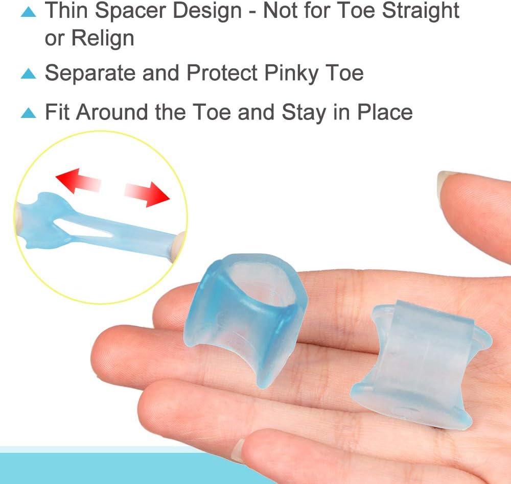 Povihome Gel Pinky Toe Spacers (12 Pack) - Overlapping Toe Cushions for ...