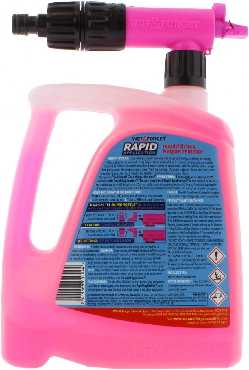 Wet & Forget Rapid Application Mould, Lichen and Algae Remover - Bleach ...