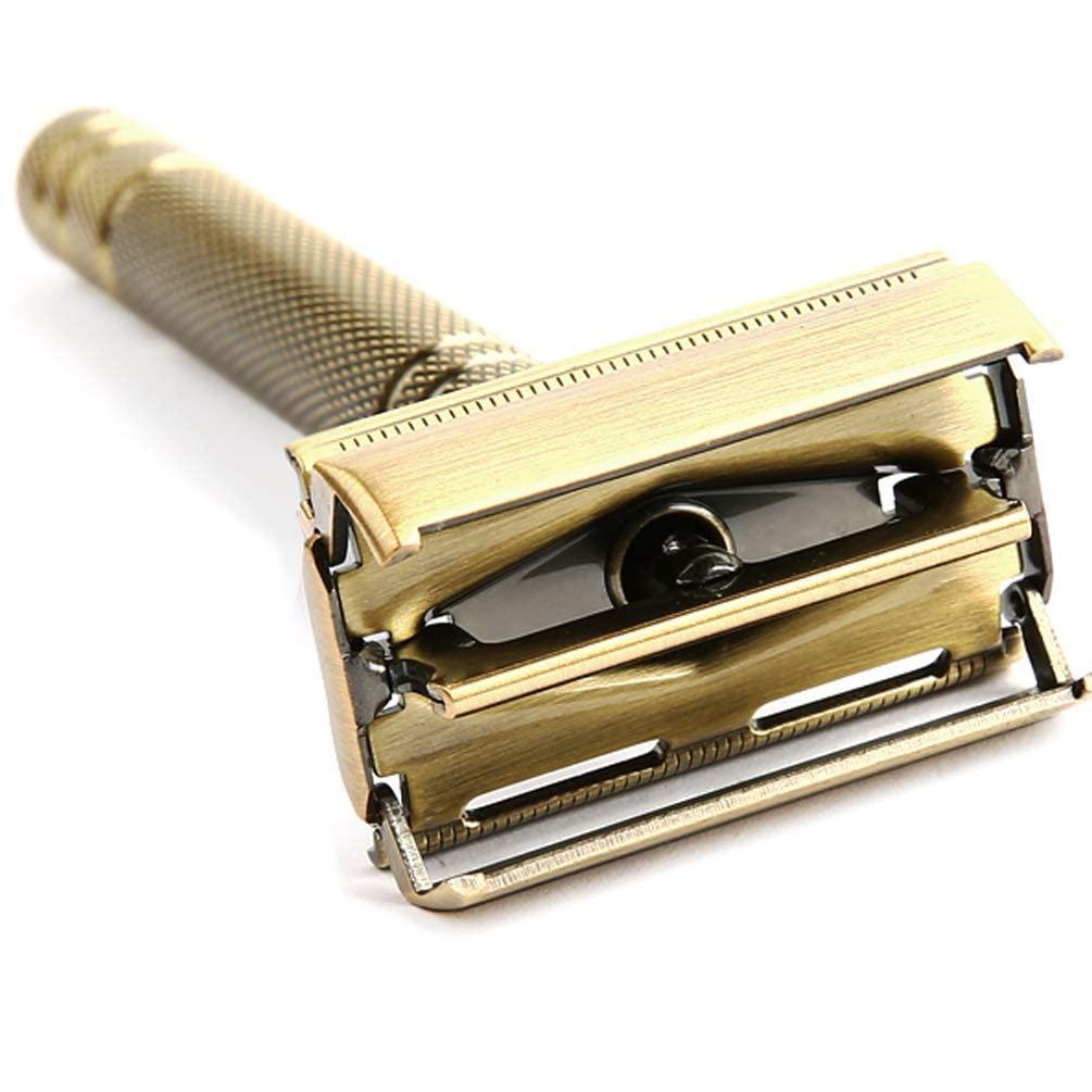 Yintal Double Edge Safety Razor - Bronze Long Handle Butterfly Open ...