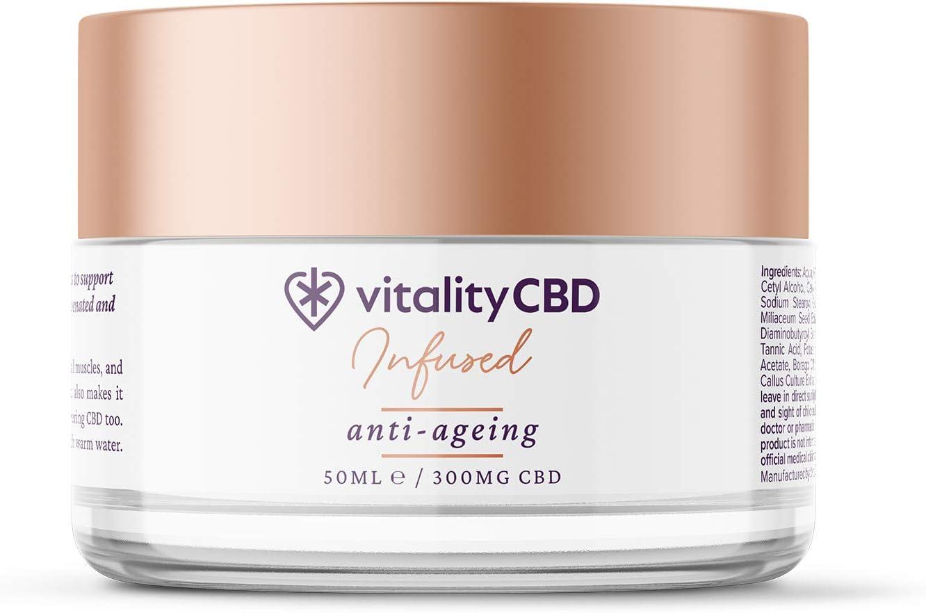 Vitality Infused Anti-Ageing Cream 300mg CBD with Olea europaea Leaf ...