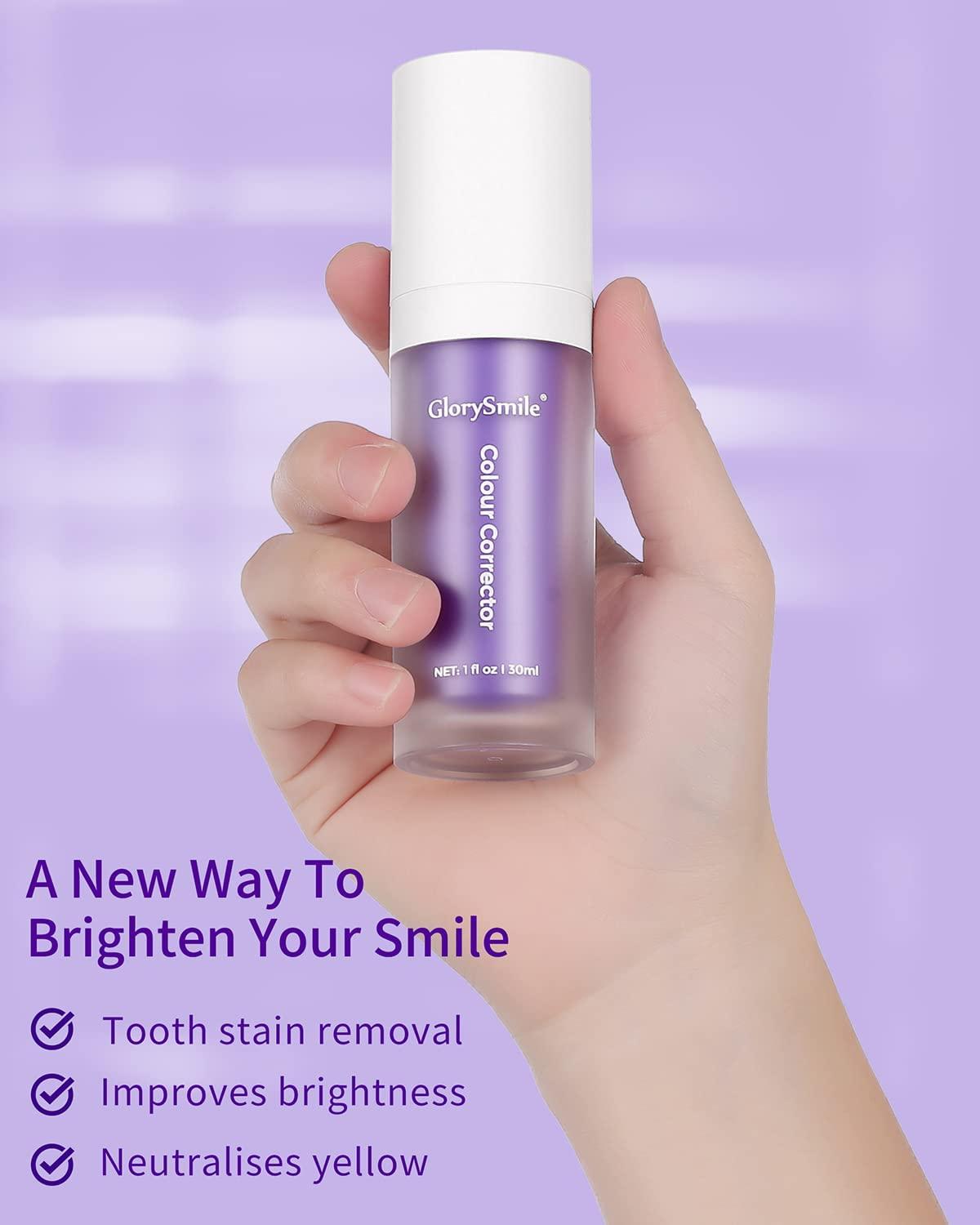 GlorySmile v34 Purple Color Corrector Toothpaste for Teeth Whitening ... GlorySmile v34 Purple Color Corrector Toothpaste for Teeth Whitening ...