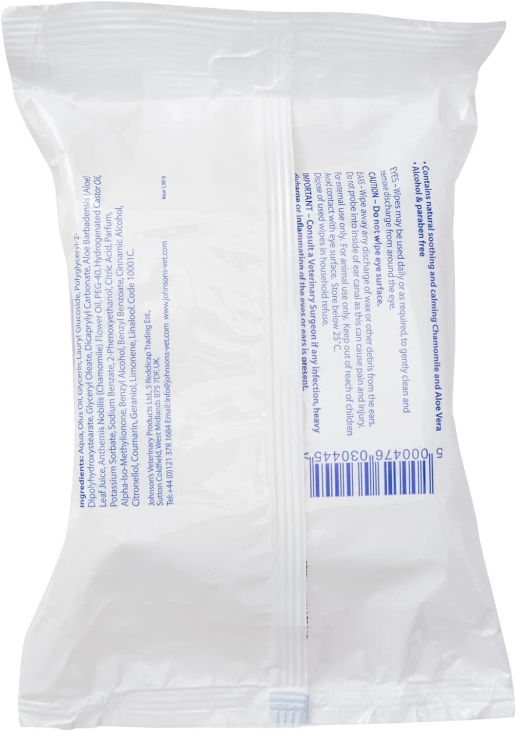Johnsons Clean & Safe Eye & Ear Wipes 30 pack 50 g | Buy Now with ...