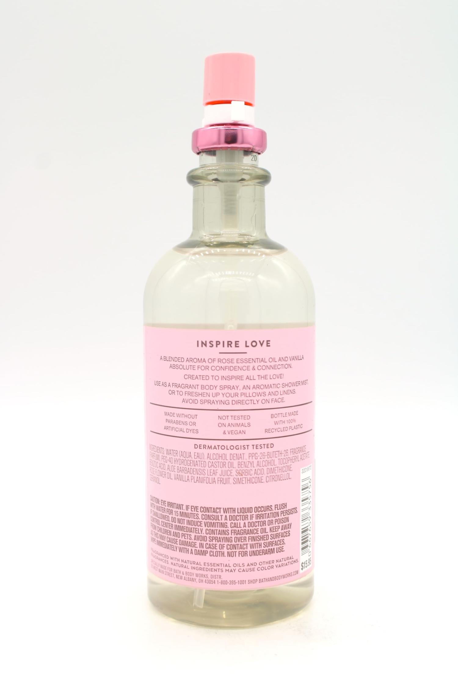Inspire Love Rose & Vanilla Bath and Body Pillow Mist 5.3 fl oz | Buy ...